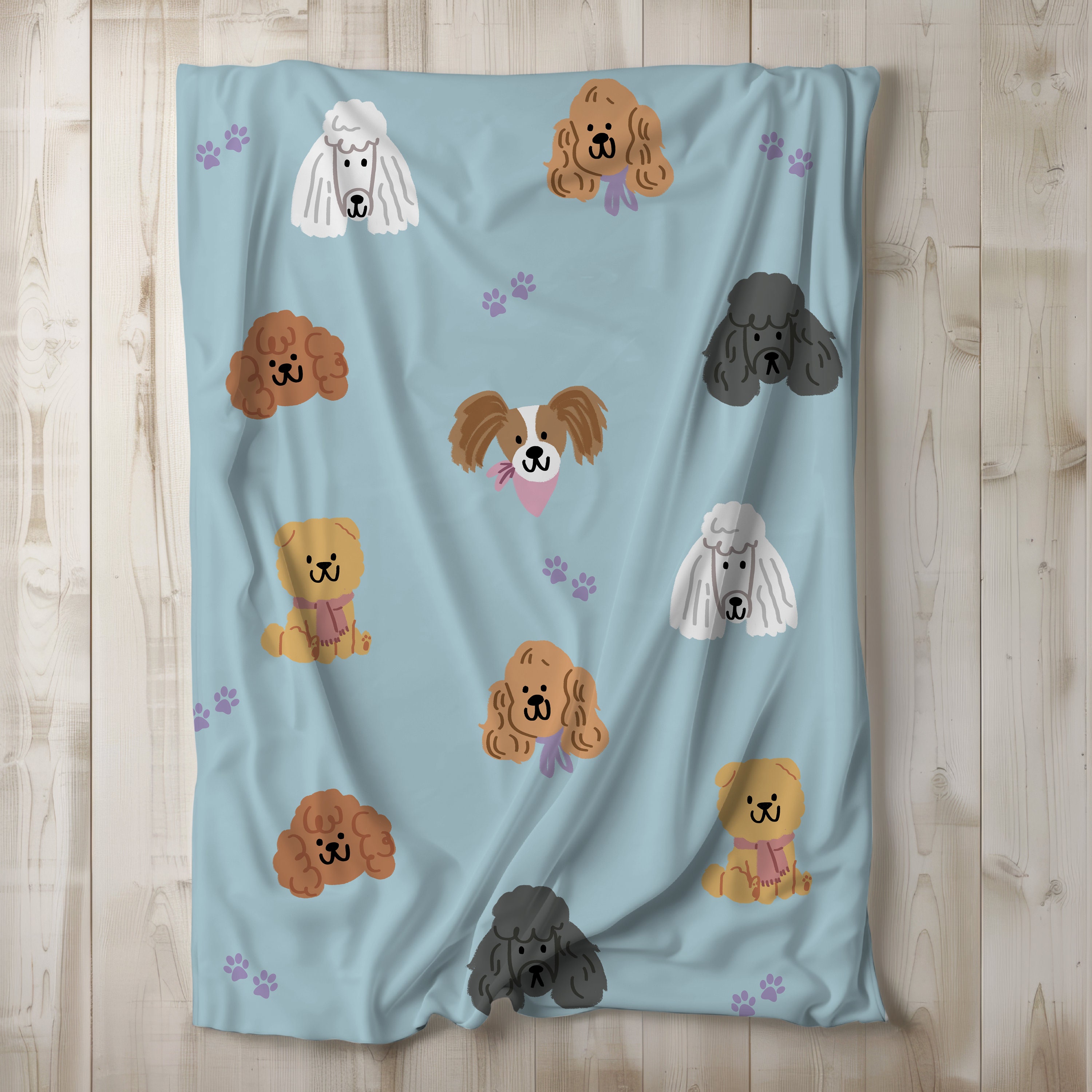 Cavapoo Poodle Maltipoo Puppy Throw Blankets Cozy Gift for Dog Mom ...