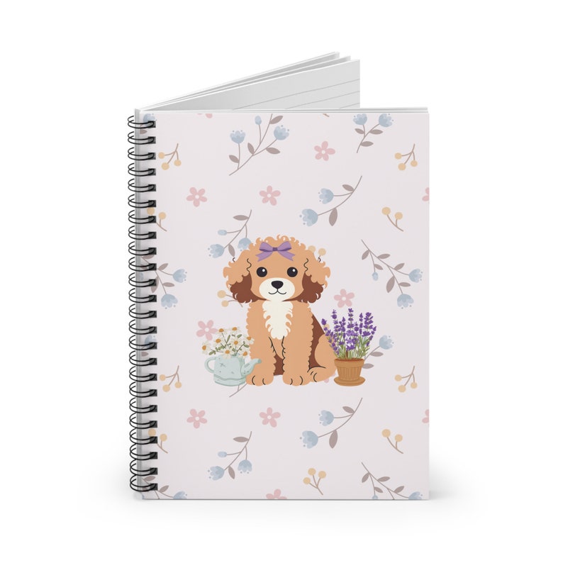 Dainty Doodle Spiral Notebook Aesthetic Adorable Cute Floral Planner ...