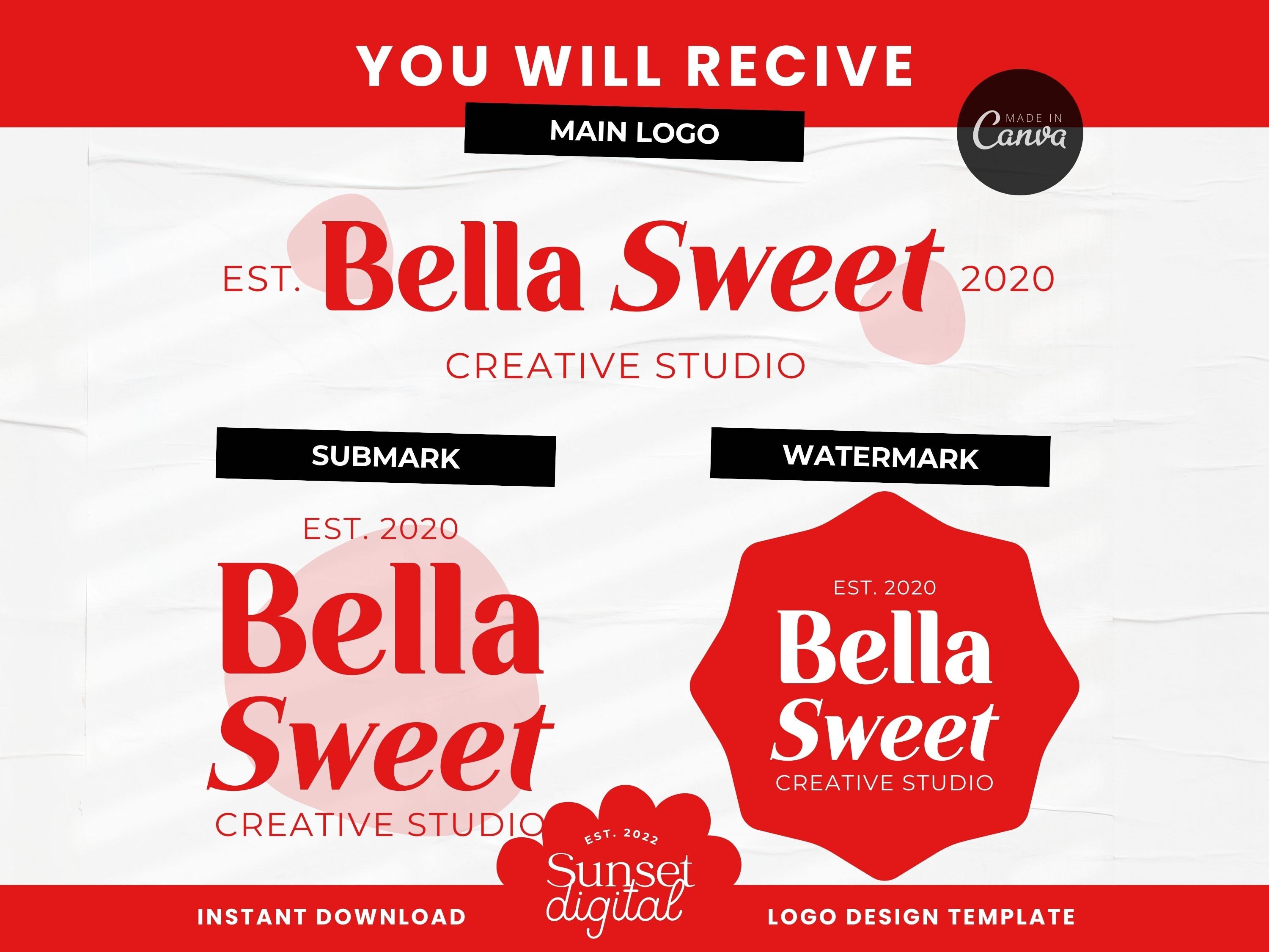 Pastel Logo Design Templates - Customizable Pastel Logo Design Instant ...