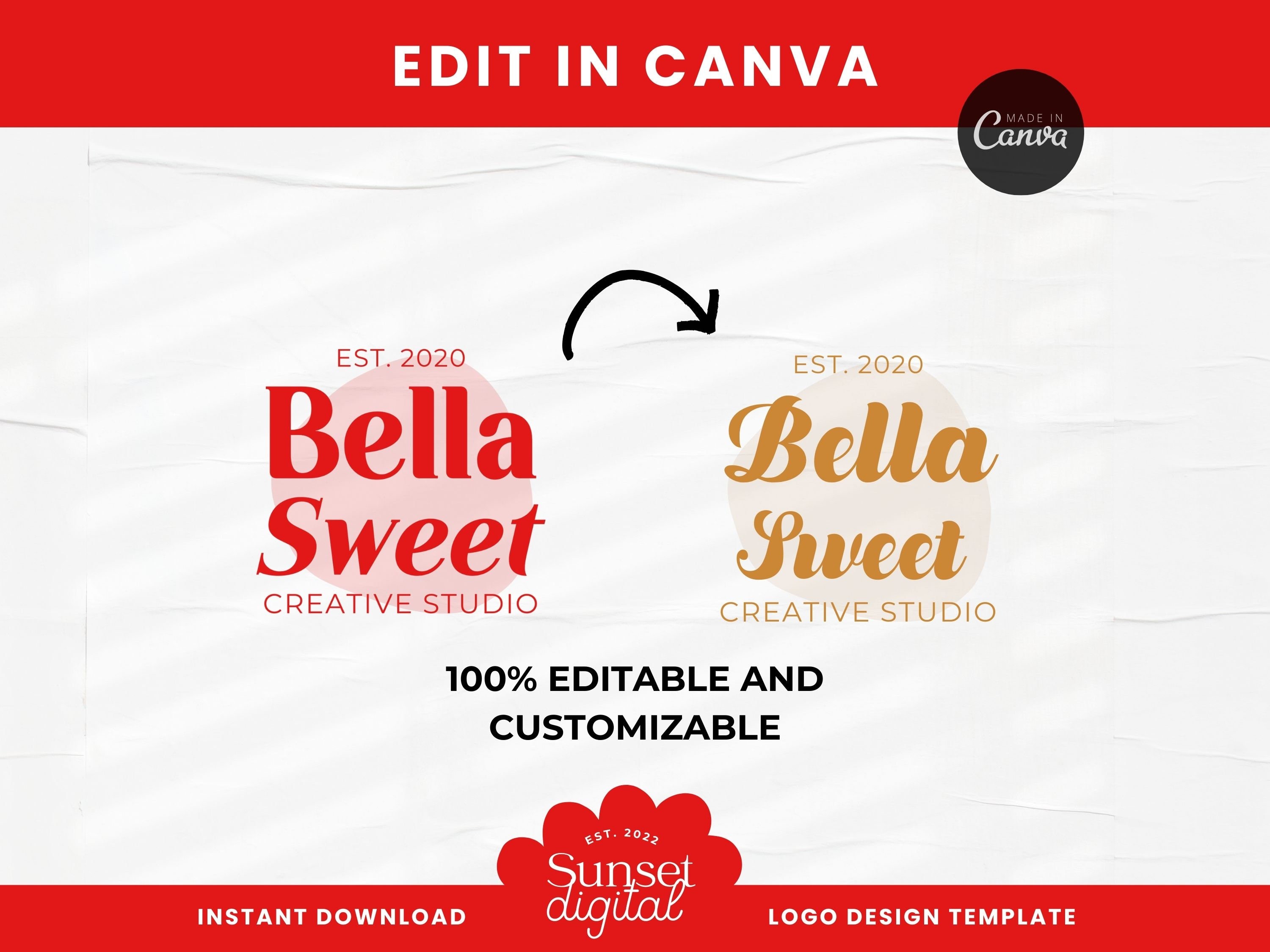 Pastel Logo Design Templates - Customizable Pastel Logo Design Instant ...