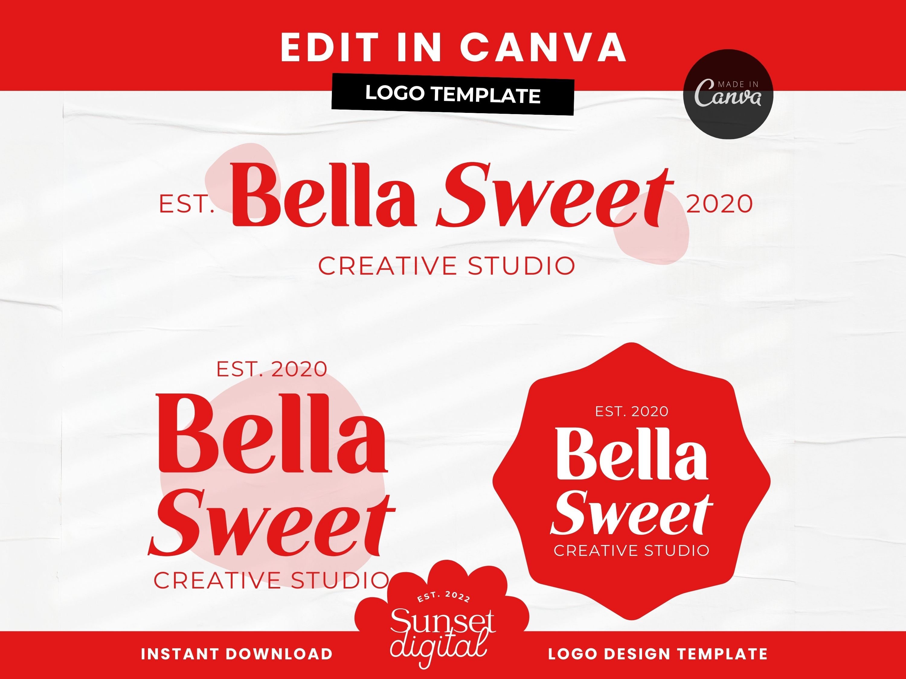 Pastel Logo Design Templates - Customizable Pastel Logo Design Instant ...