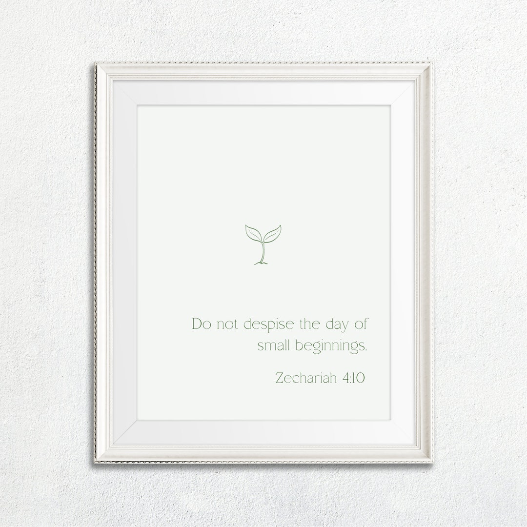 Zechariah 4:10 / Christian Bible Verse Wall Art / Printable Instant ...