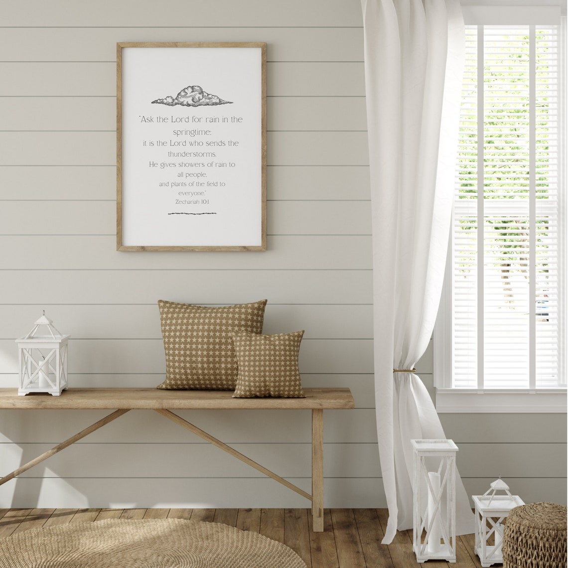 Springtime Rain / Christian Bible Verse Wall Art / Printable Instant ...