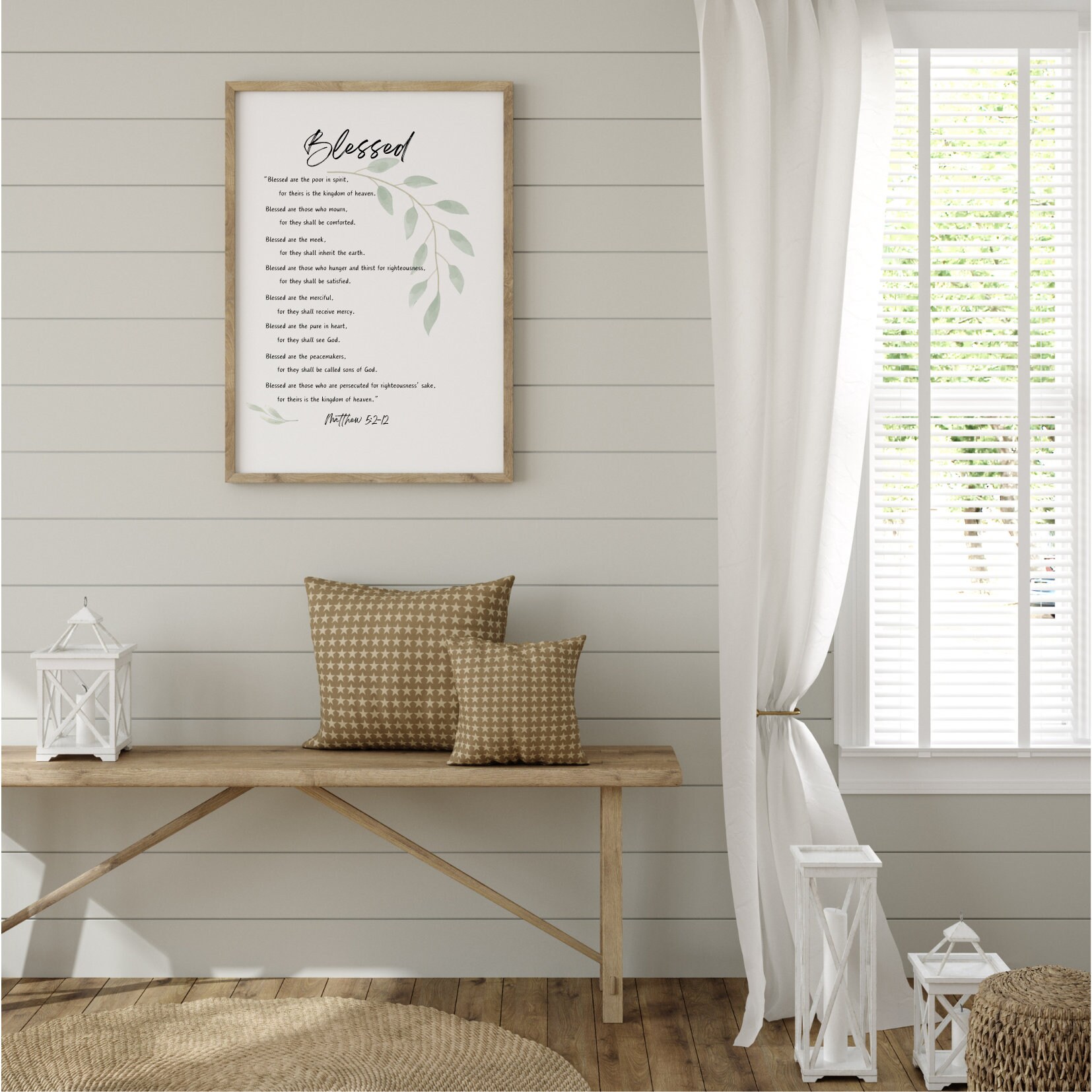 Beatitudes / Christian Bible Verse Wall Art / Printable Instant ...