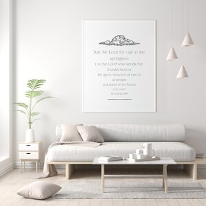 Springtime Rain / Christian Bible Verse Wall Art / Printable Instant ...
