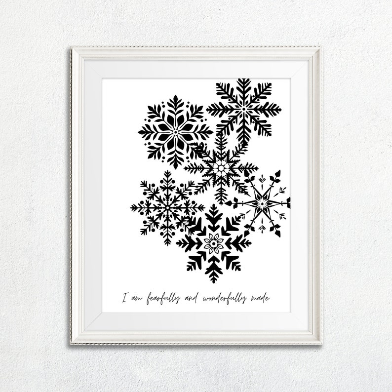 Fearfully and Wonderfully Made / Christian Christmas Winter Bible Verse ...