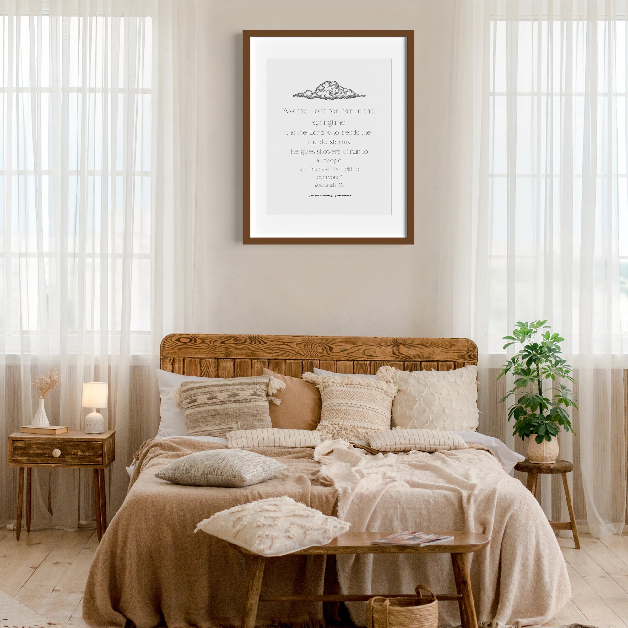 Springtime Rain / Christian Bible Verse Wall Art / Printable Instant ...