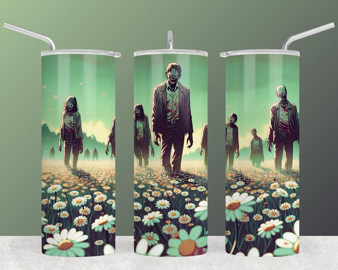 Creepy Zombie PNG Art for Halloween Goth Tumbler Design Digital ...