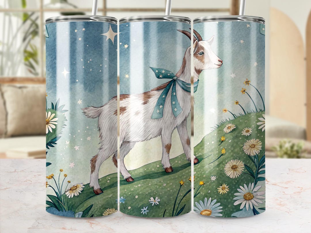 Goat Tumbler Wrap Bundle PNG, Farm Animals, Seamless 20 Oz Straight ...