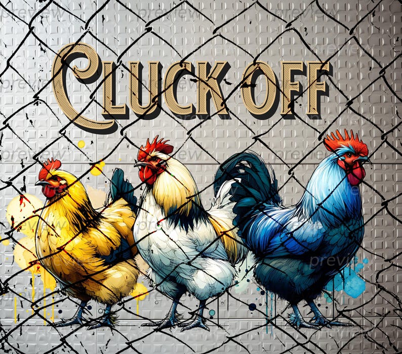 Cluck off Tumbler Wrap Instant Download 20 Oz Skinny Tumbler ...