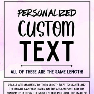 Custom Text Vinyl Decal - Custom Decal for Laptop Stickers Personalized ...