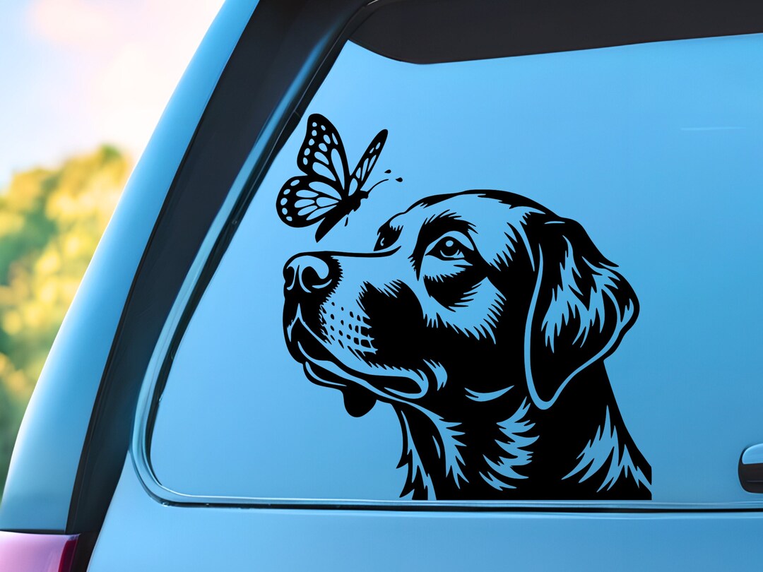 Labrador Dog Butterfly Decal Vinyl Decals for Cars Decals for Tumblers ...