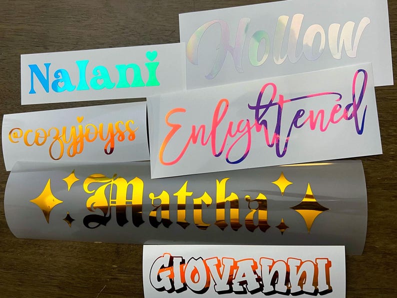 Custom Text Vinyl Decal - Custom Decal for Laptop Stickers Personalized ...