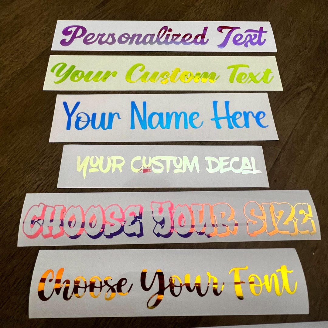Custom Text Vinyl Decal - Custom Decal for Laptop Stickers Personalized ...