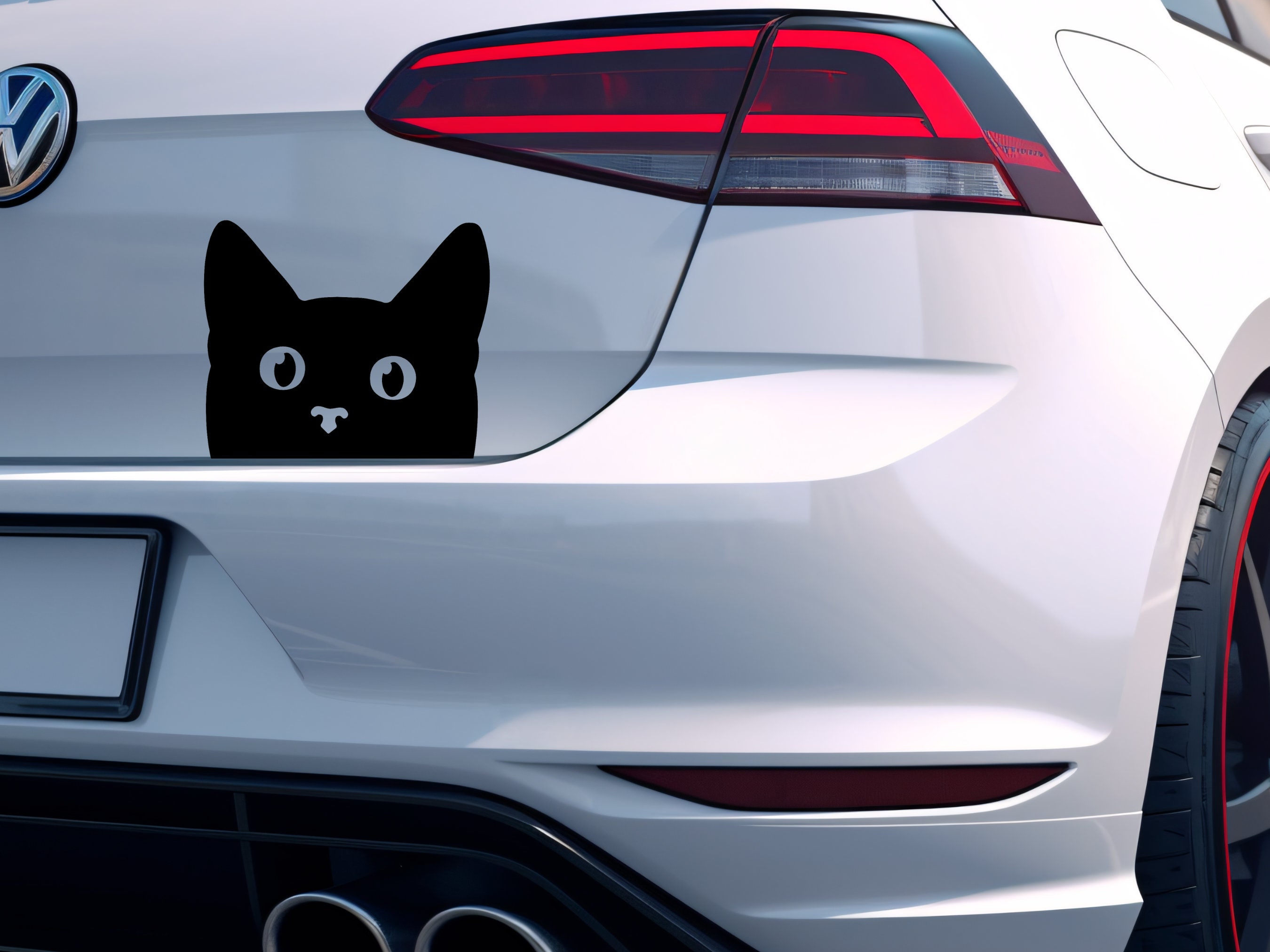 Black Cat Sticker - Peeker Sticker Cat Peeking Decal for Car Decals for ...