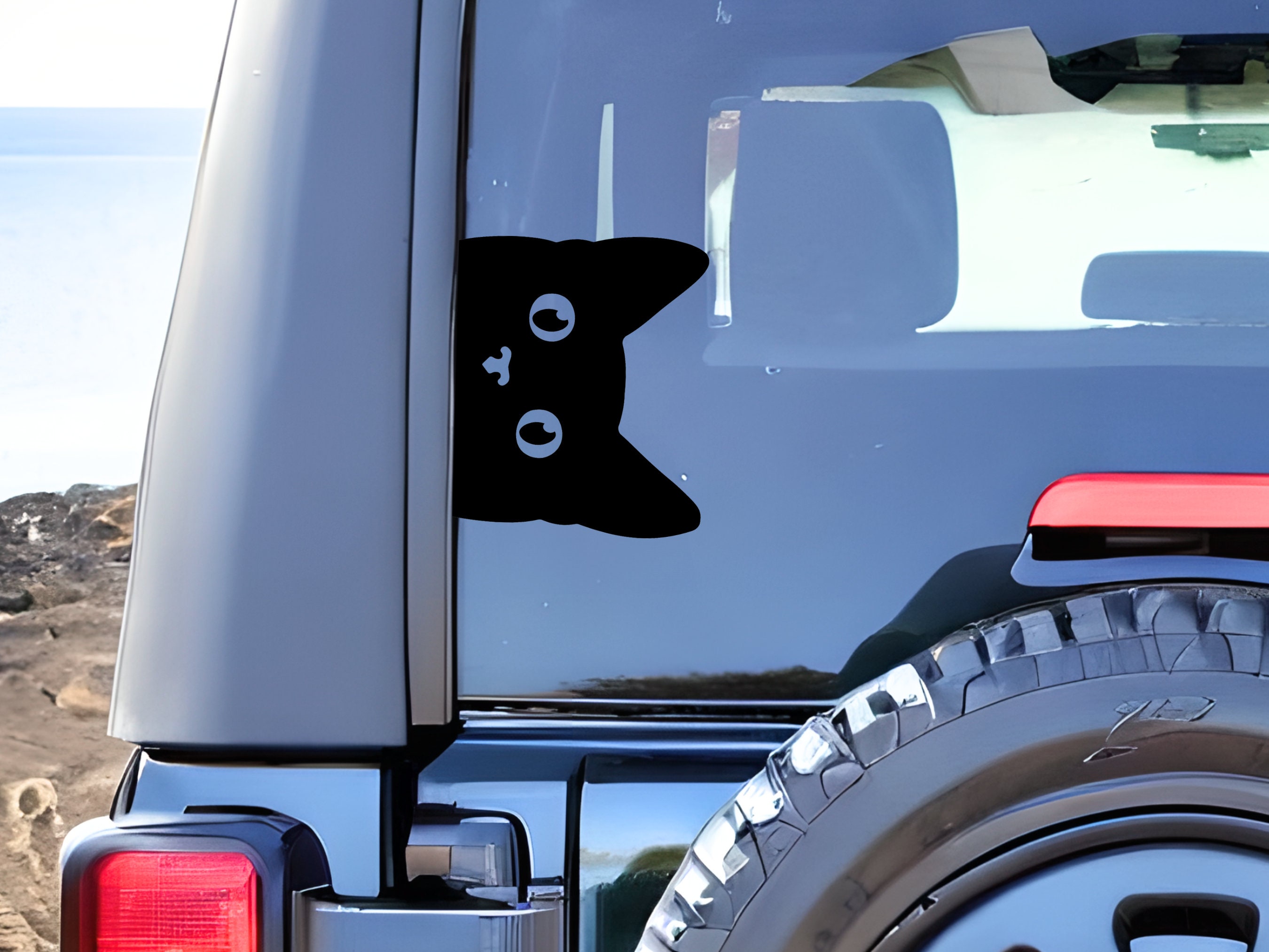 Black Cat Sticker - Peeker Sticker Cat Peeking Decal for Car Decals for ...