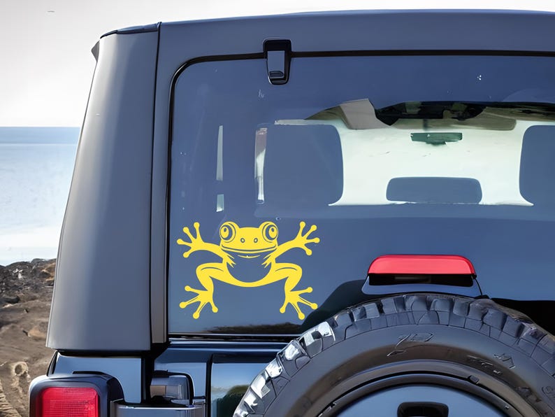 Frog Sticker Vinyl Decal Peace Frog Car Decal Tumbler Sticker Peace ...