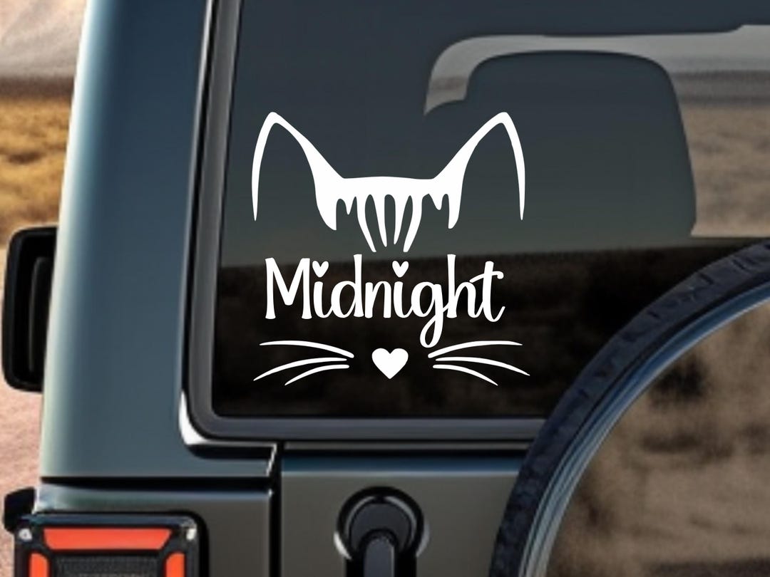 Custom Cat Sticker Cat Name Vinyl Decal Cute Stickers Cat Decals for ...