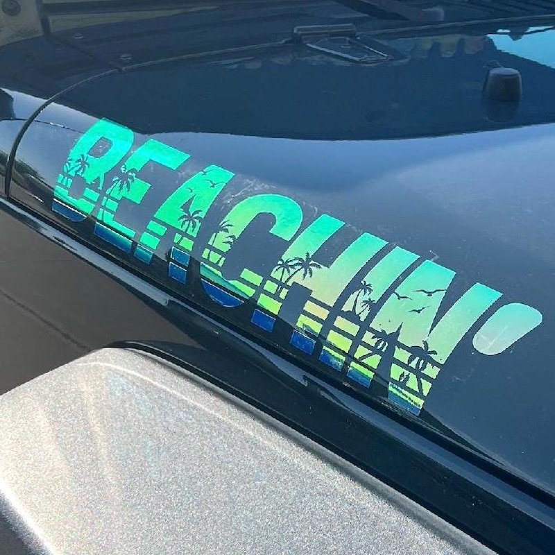 Floral Car Hood Decal - Etsy
