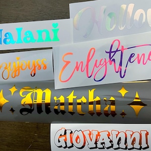 Custom Text Vinyl Decal - Custom Decal for Laptop Stickers Personalized ...