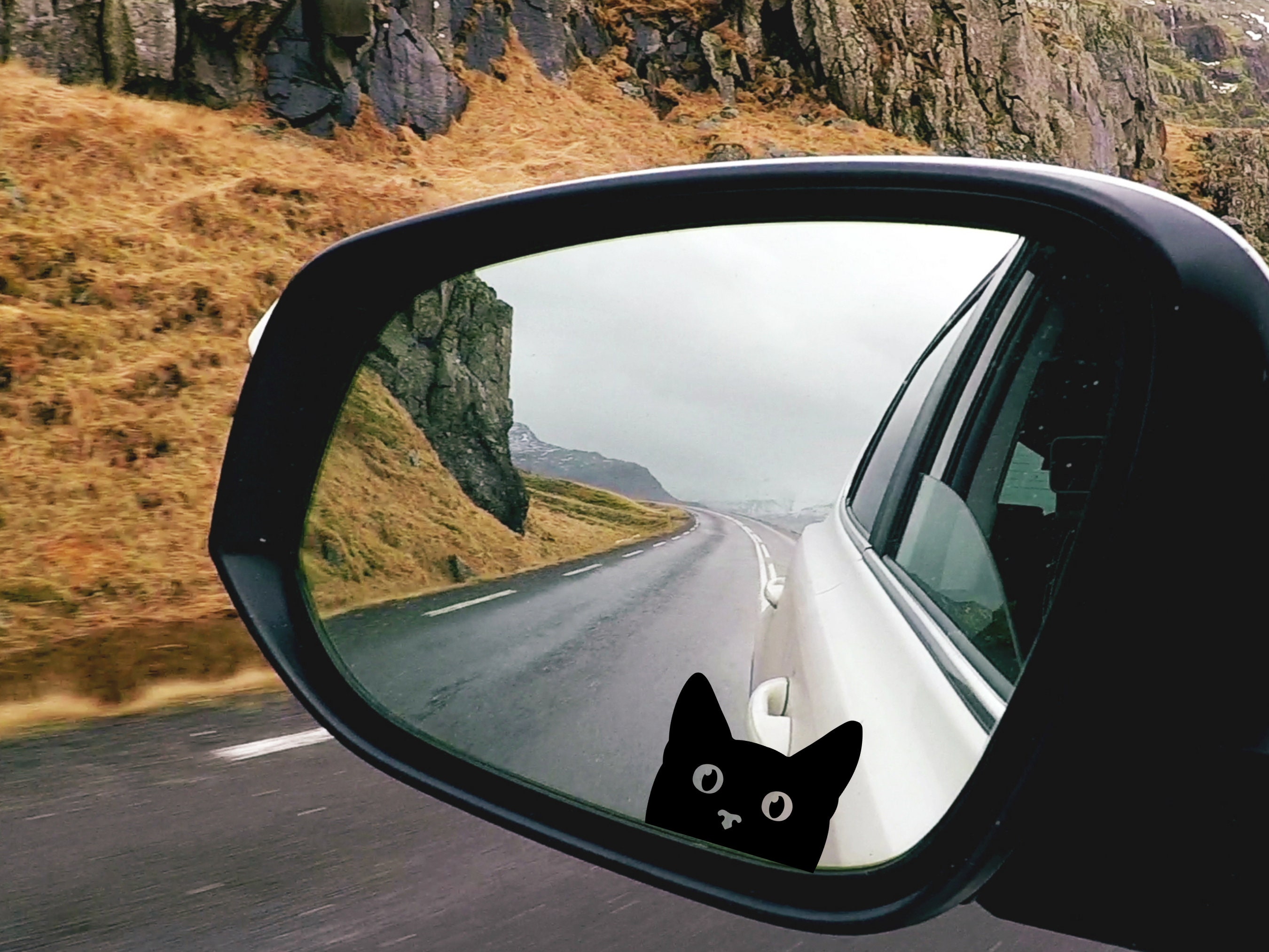 Black Cat Sticker Peeker Sticker Cat Peeking Decal for Car Decals for ...