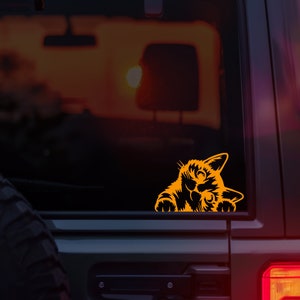 Cat Peeker Sticker - Vinyl Decal Peeking Stickers Cat Decals Car Decal ...