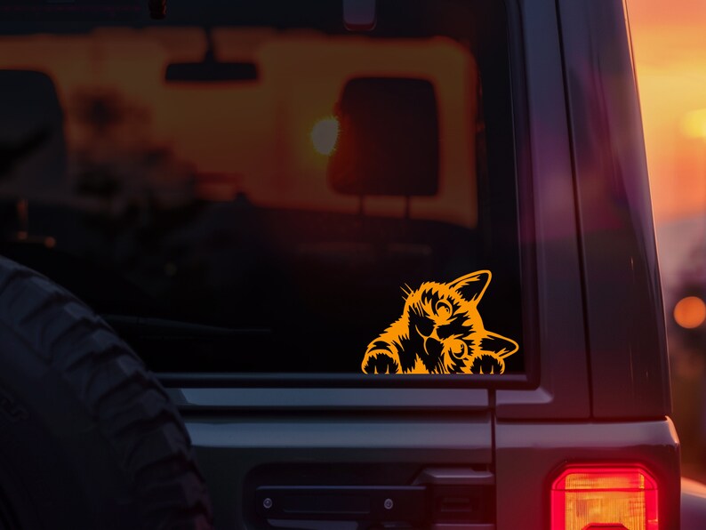 Cat Peeker Sticker Vinyl Decal Peeking Stickers Cat Decals Car Decal ...