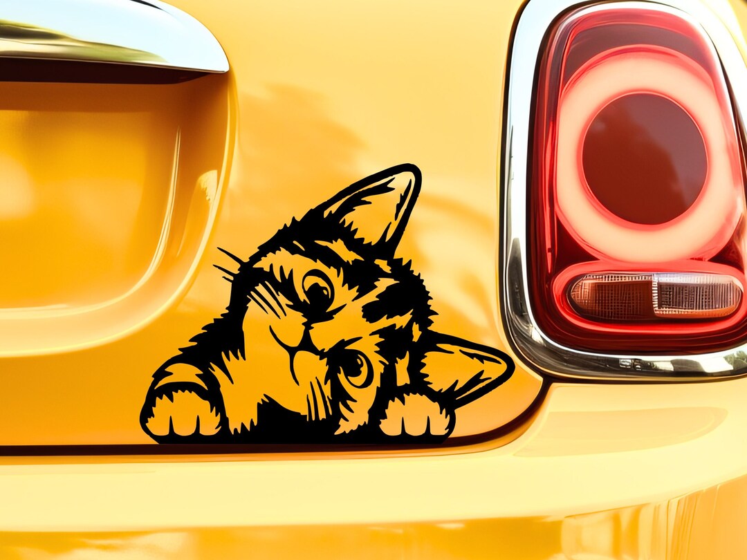 Cat Peeker Sticker - Vinyl Decal Peeking Stickers Cat Decals for Car ...