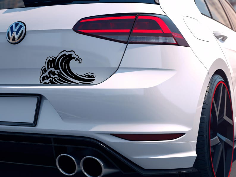 Ocean Wave Vinyl Decal - Beach Wave Car Decal for Trucks Beach Sticker ...