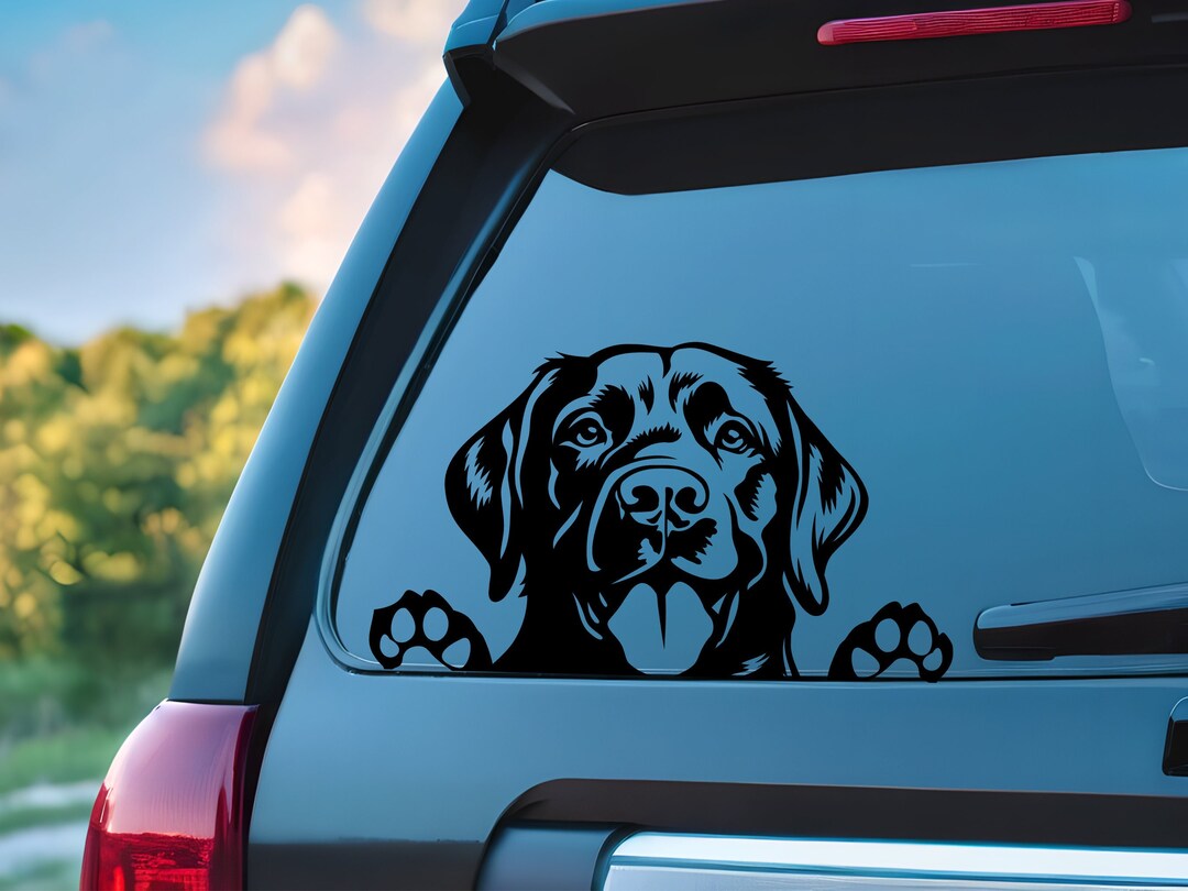 Peeking Dog Sticker - Labrador Peeker Stickers Decals for Car Decals ...