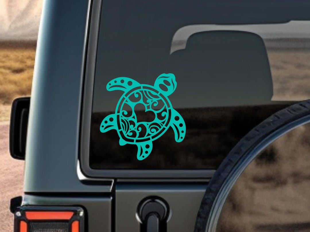Sea Turtle Vinyl Decal - Turtle Decals for Laptop Decals and Stickers ...