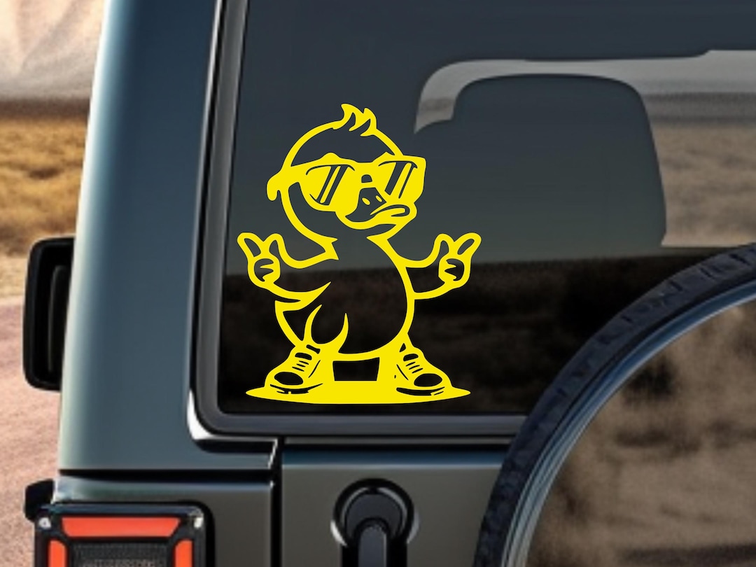 Rubber Ducky Vinyl Decal - Peace Sign Sticker Duck Wave Offroad Truck ...