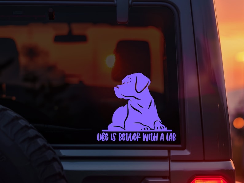 Labrador Decal - Vinyl Decal Labrador Dog Sticker for Car Life is ...