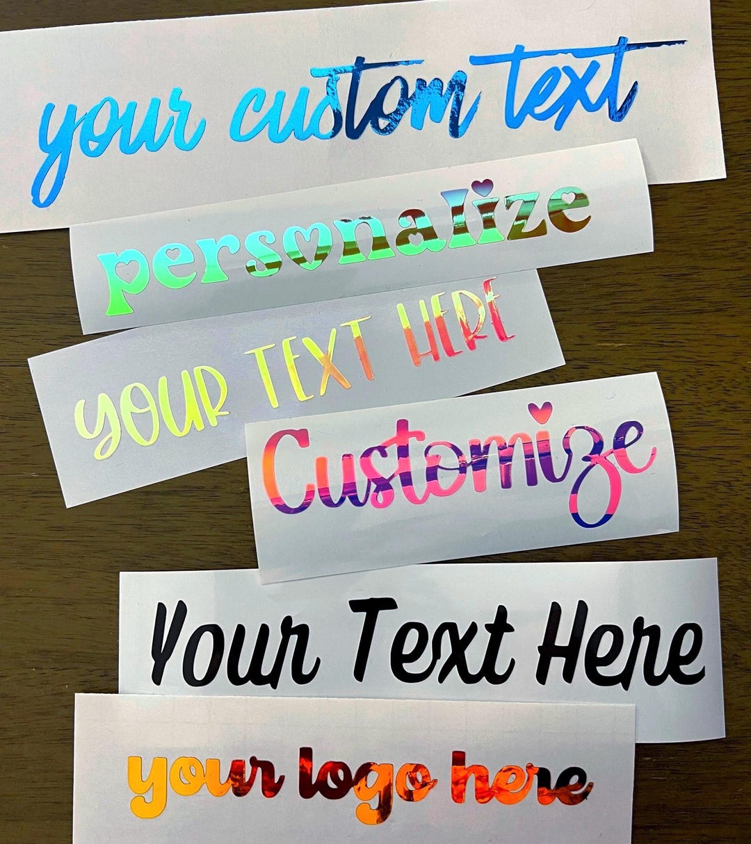 Custom Text Vinyl Decal - Custom Decal for Laptop Stickers Personalized ...