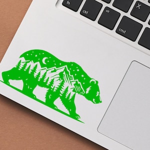Mountain Bear Vinyl Decal - Bear Car Decal for Trucks Mountains Bear ...