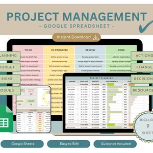 Ultimate Project Management Spreadsheet | Comprehensive Template ...
