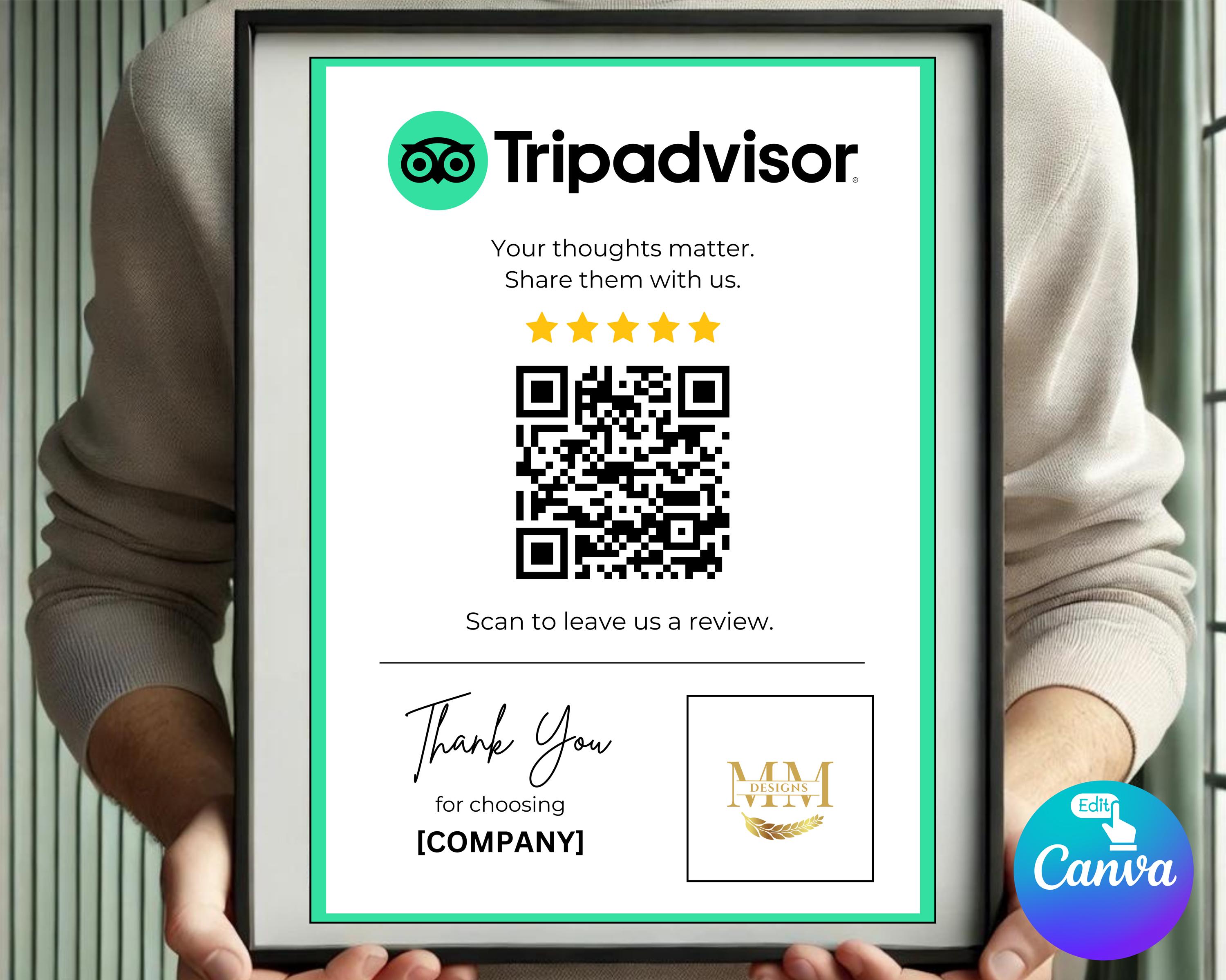 3 Designs, 3 Sizes, One Price | Customisable QR Review Templates for ...