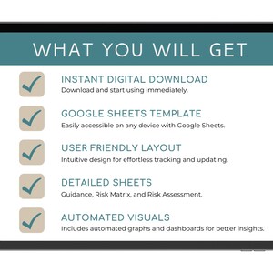 Risk Matrix and Risk Assessment Google Sheets Template Digital Download ...
