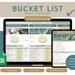Bucket List Tracker Spreadsheet Template, Bucket List Google Sheets Editable, Bucket List ...