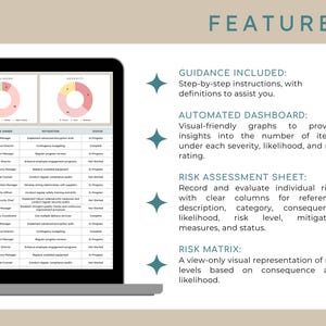 Risk Matrix and Risk Assessment Google Sheets Template Digital Download ...
