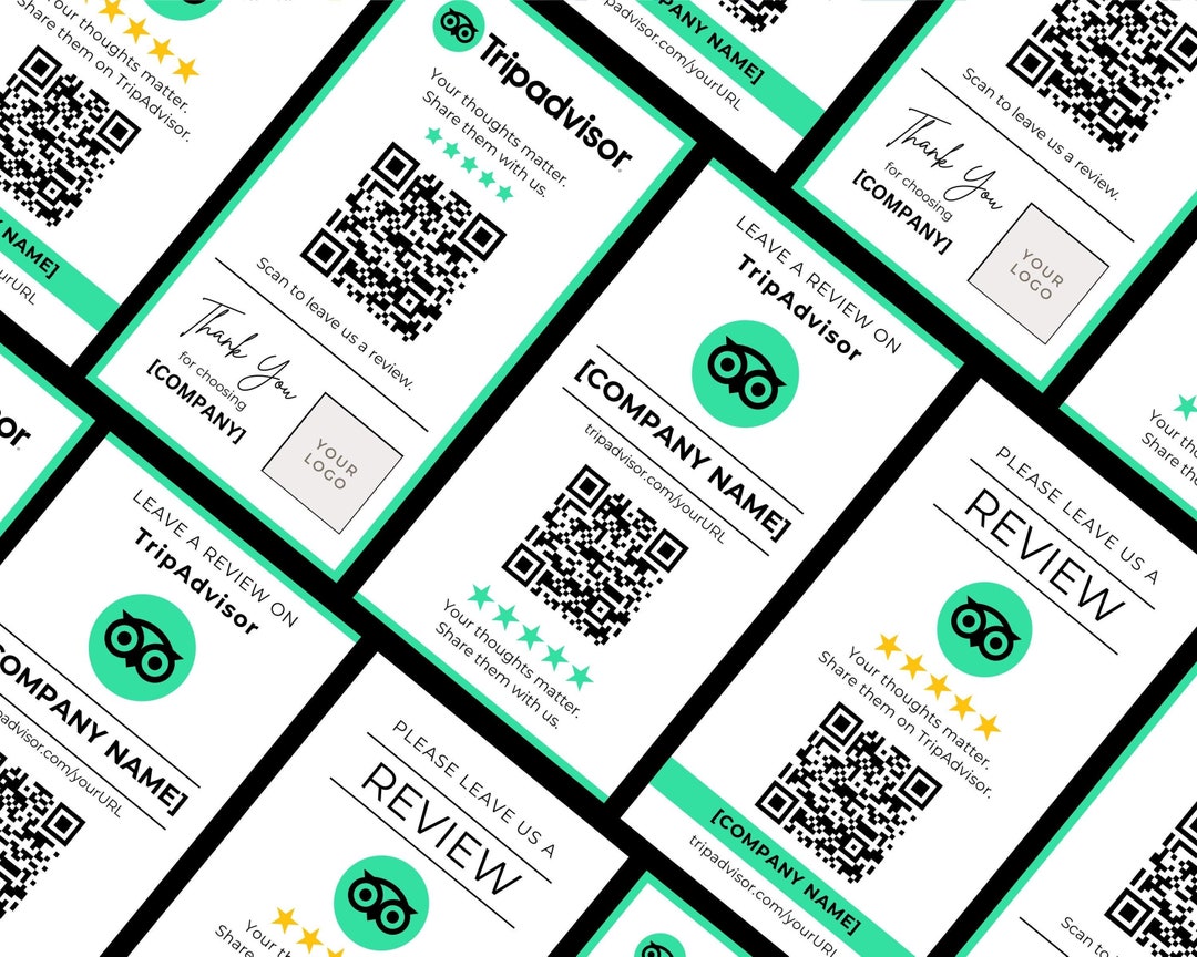 3 Designs, 3 Sizes, One Price | Customisable QR Review Templates for ...