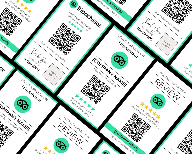 3 Designs, 3 Sizes, One Price | Customisable QR Review Templates for ...