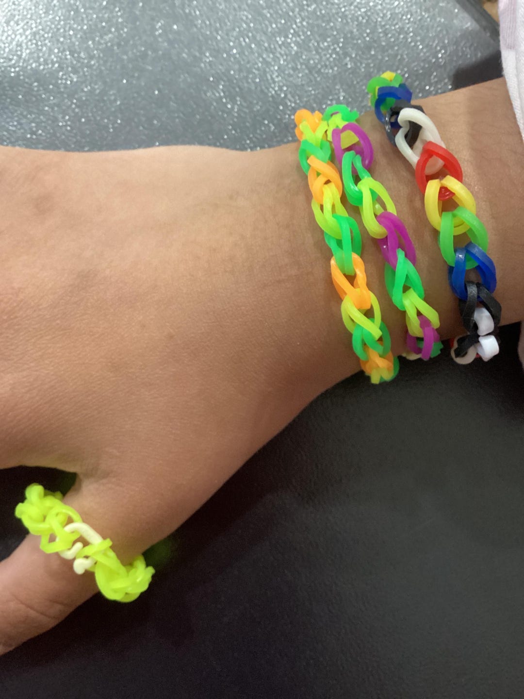Colorful Rubber-band Bracelets and Rings - Etsy