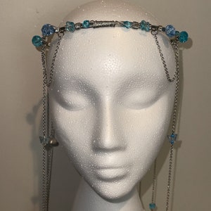 Water Fairy Headpiece, Blue and Silver Fairy Headpiece, Water Fairy ...