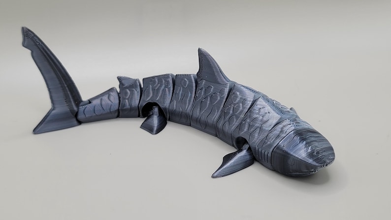 Flexible Tiger Shark 3D Print - Etsy
