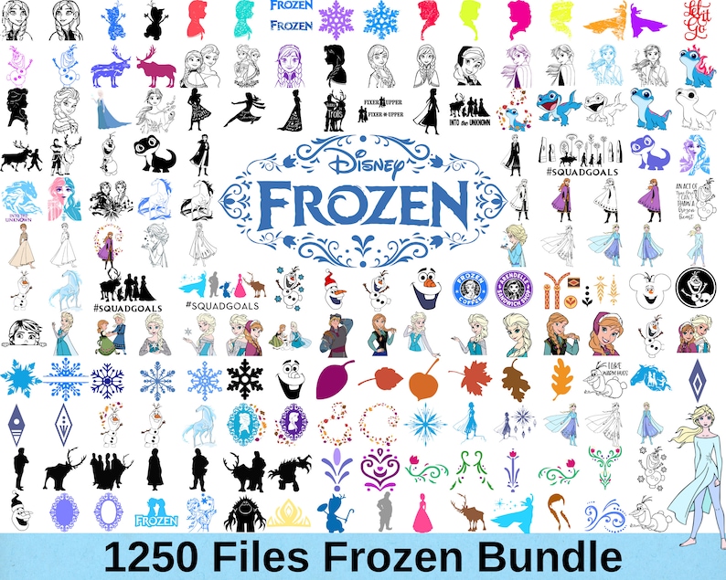 Frozen Svg, Frozen Svg Bundle, Elsa Svg, Anna Svg, SVG for Cricut ...