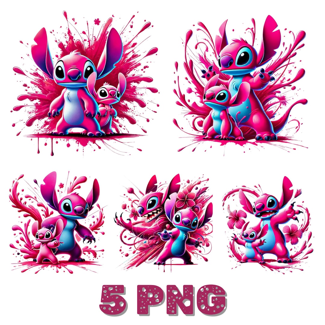 Angel Png Bundle, Stitch Couple Png, Stitch Love Png, Stitch Angel Png ...