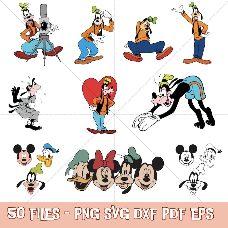 Goofy Svg Bundle, Goofy Png Bundle, Goofy Png Clipart Set, Mickey Mouse ...