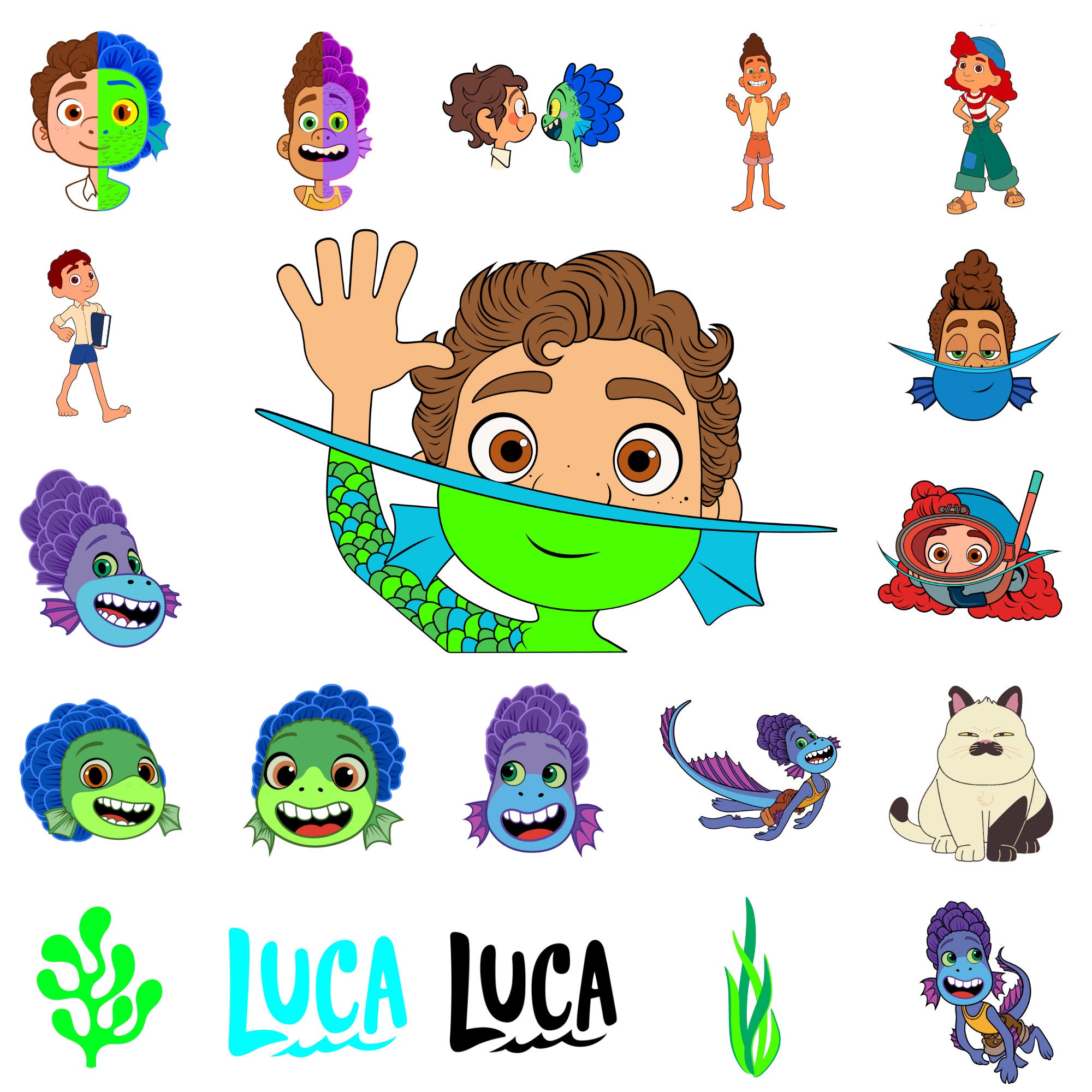 Luca SVG Bundle, Luca Alberto Birthday, Luca PNG, Luca Iron on Transfer ...