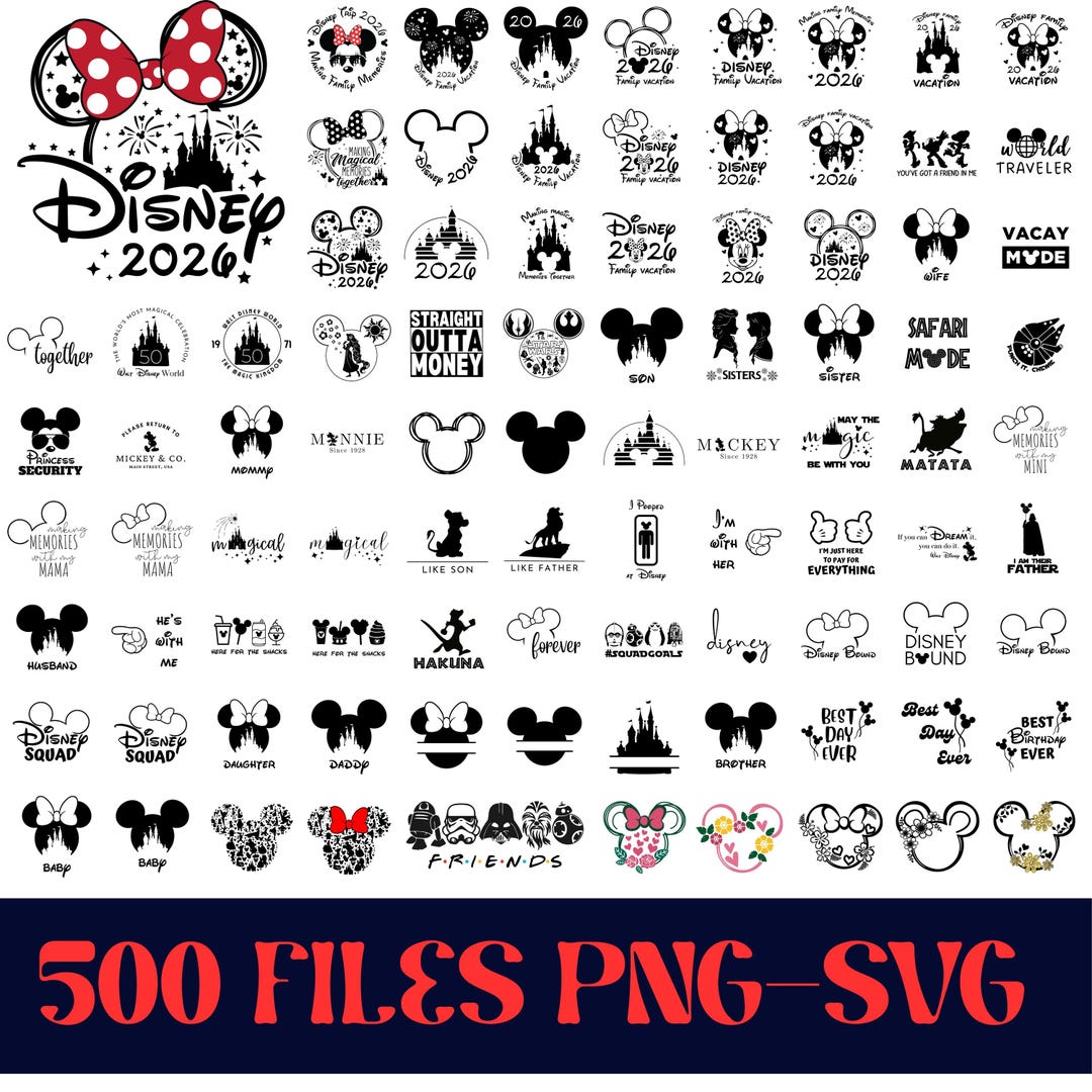 2026 Family Vacation Mega Bundle SVG PNG Castle Mouse Ears Shirts ...